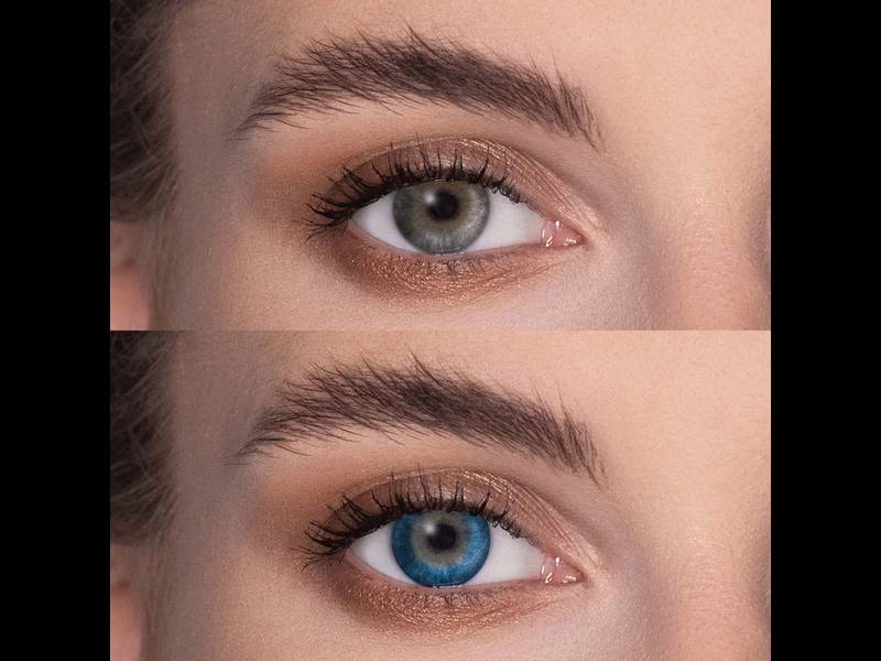 Pacific Blue contact lenses - FreshLook Dimensions (2 monthly coloured ...